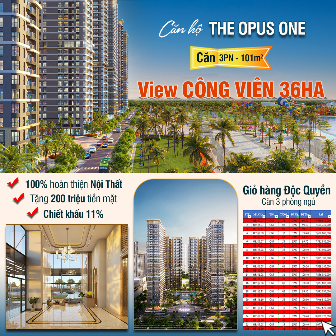 [Chính thức CĐT] THE OPUS ONE | Vinhome Grand Park
